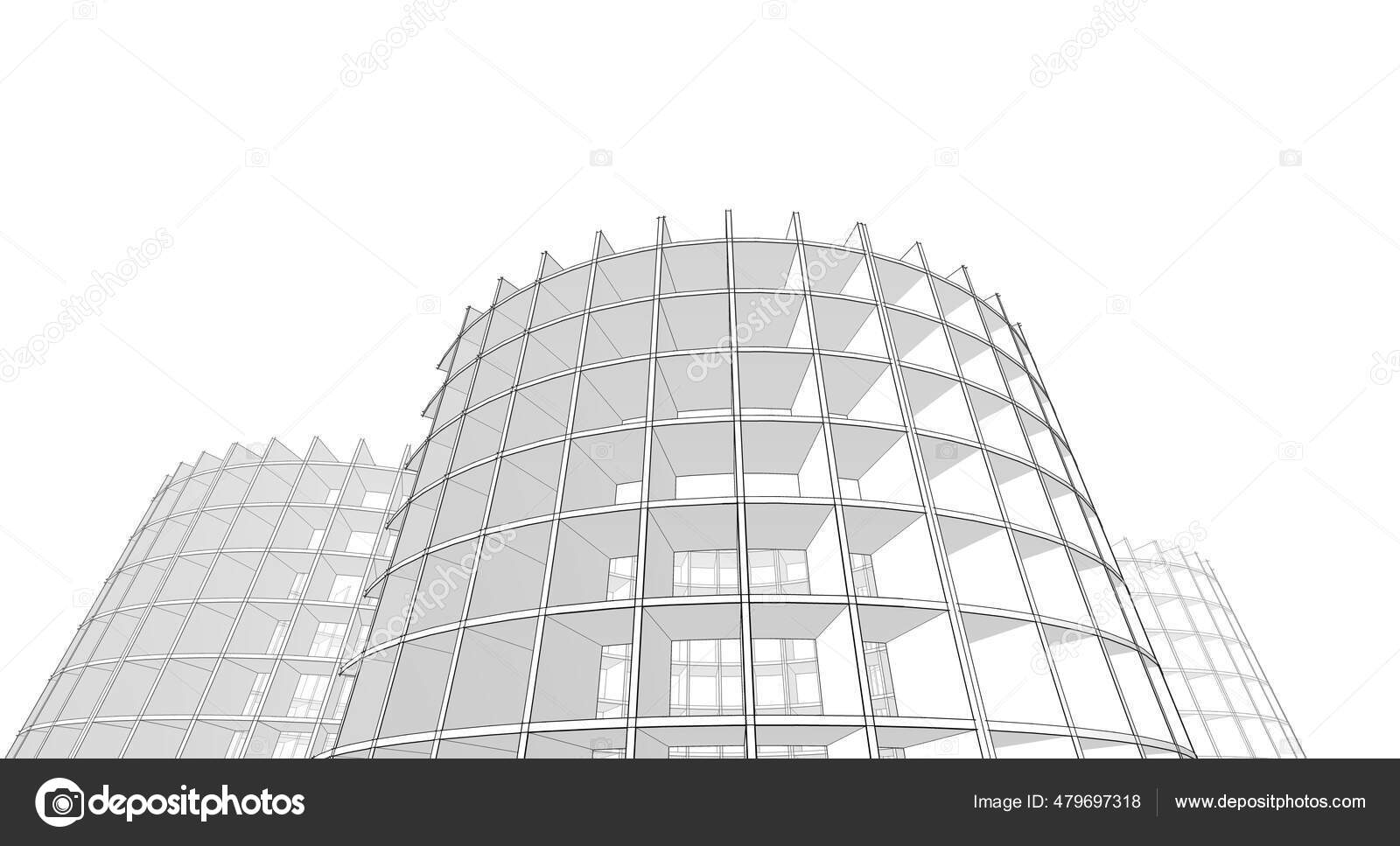 3d Cylinder Building