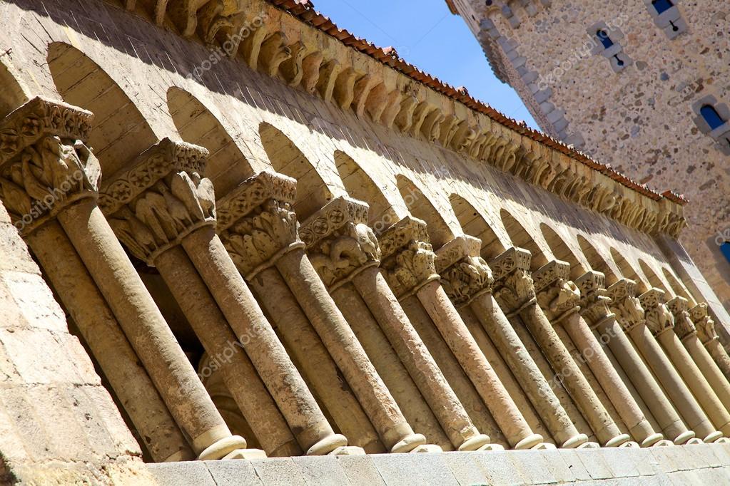 Romanesque Columns and Arches — Stock Photo © imanolu #59186203