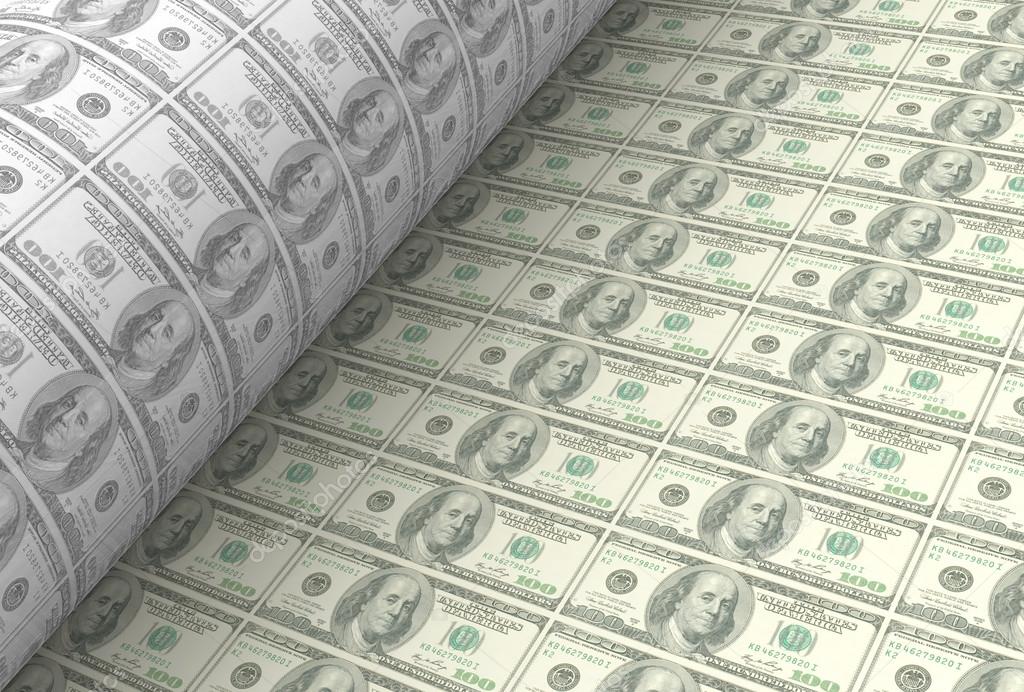 Impressão de notas de dólar dos EUA fotos, imagens de © flipfine #58962073