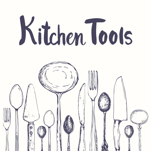 Vector background with eating utensils. Menu pattern. Illustration ...