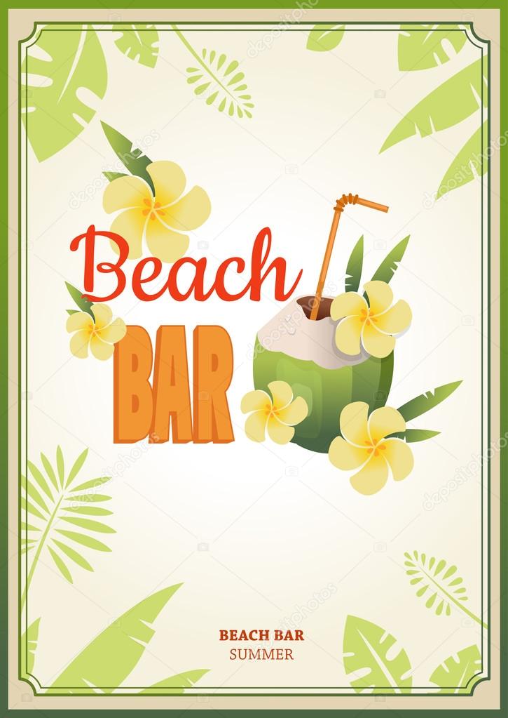Beach Bar poster Stock Vector by ©Monash #80609182