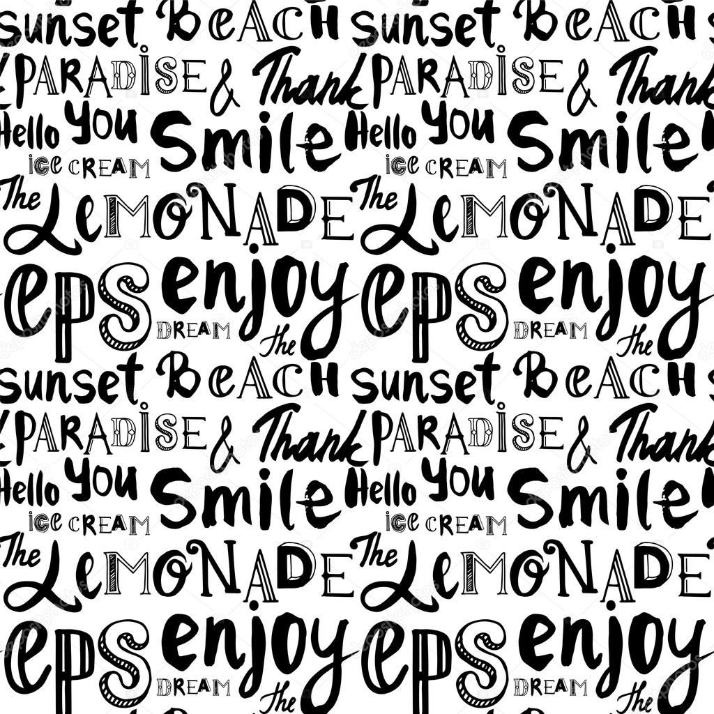 Hand drawn words background Stock Vector Image by ©Monash #81709502