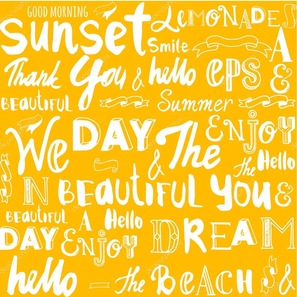 Hand drawn words background Stock Vector Image by ©Monash #81709668