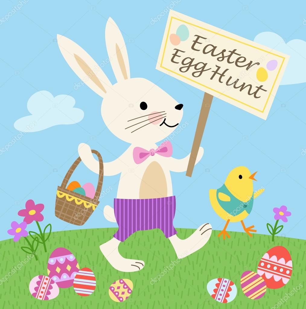 Easter Bunny and Chicken — Stock Vector © GinaRDesigns #63650327