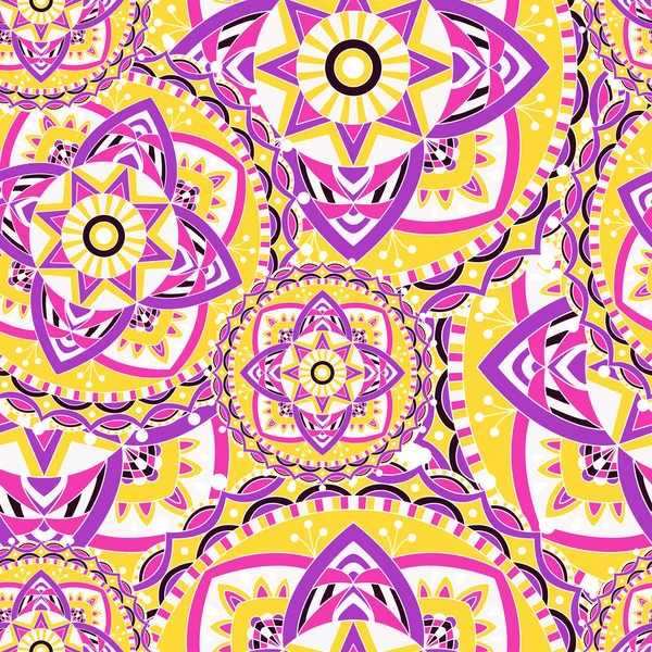 Mandala texture in bright colors. Seamless pattern on indian style ...