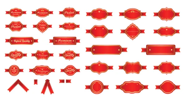 Red Labels And Symbols Set Stock Vector Image by ©sammep #25952255
