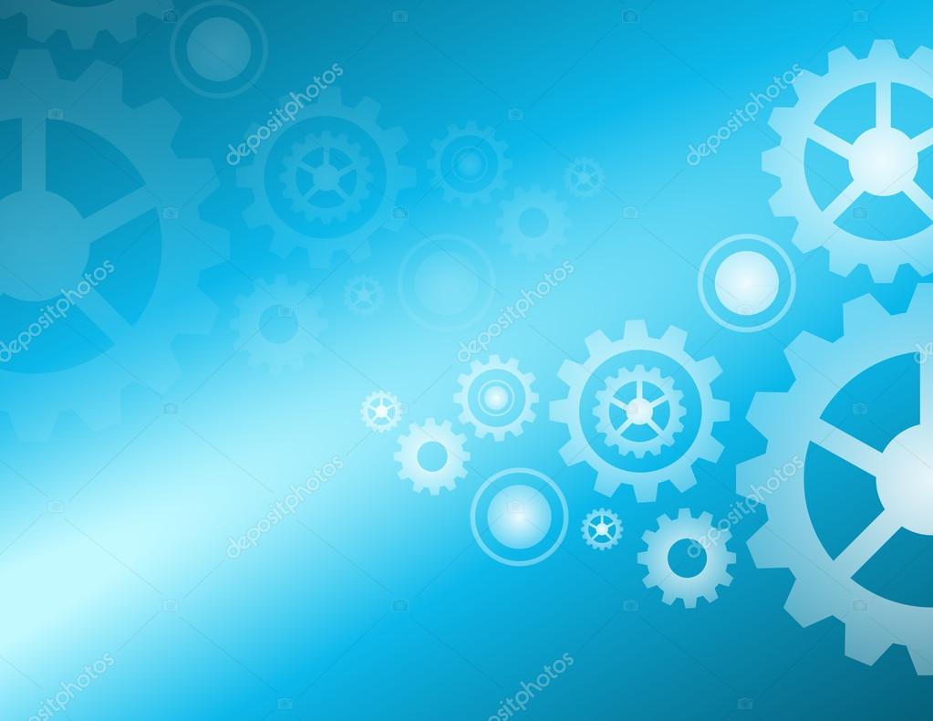 Cogs wheels blue lights background Stock Vector by ©TomkDesign 92170478
