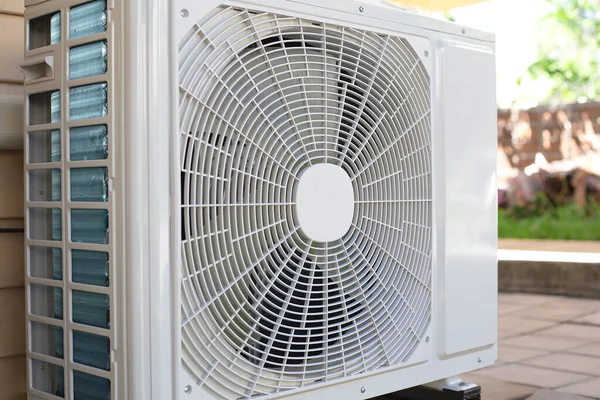 Air condition outdoor unit compressor install outside the house ...