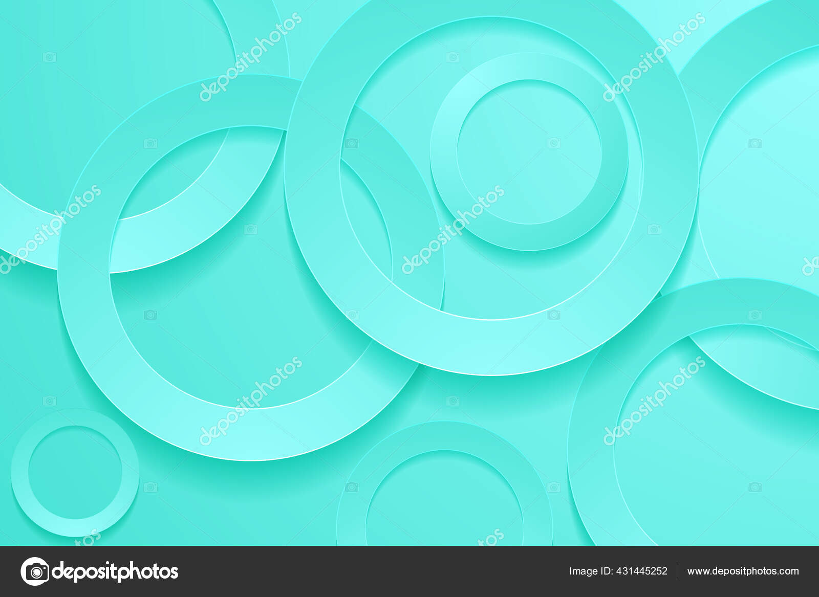 Turquoise Backgrounds Circle Papercut Layer Background Stock Vector by ...