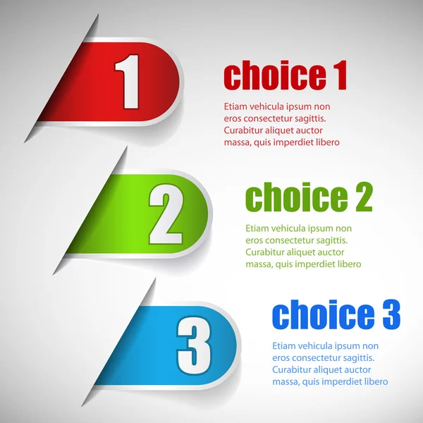 One two three - vector progress background with numbers — Stock Vector ...