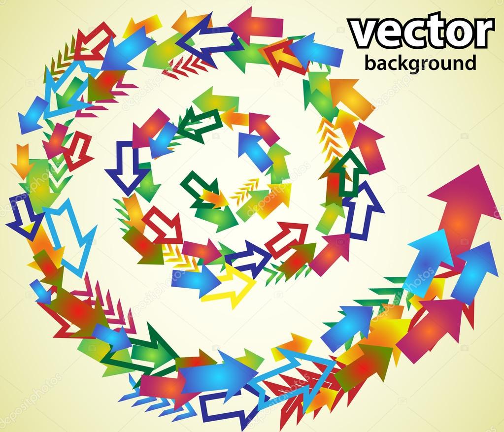 Moving colorful arrows — Stock Vector © JonnyDrake #64619225