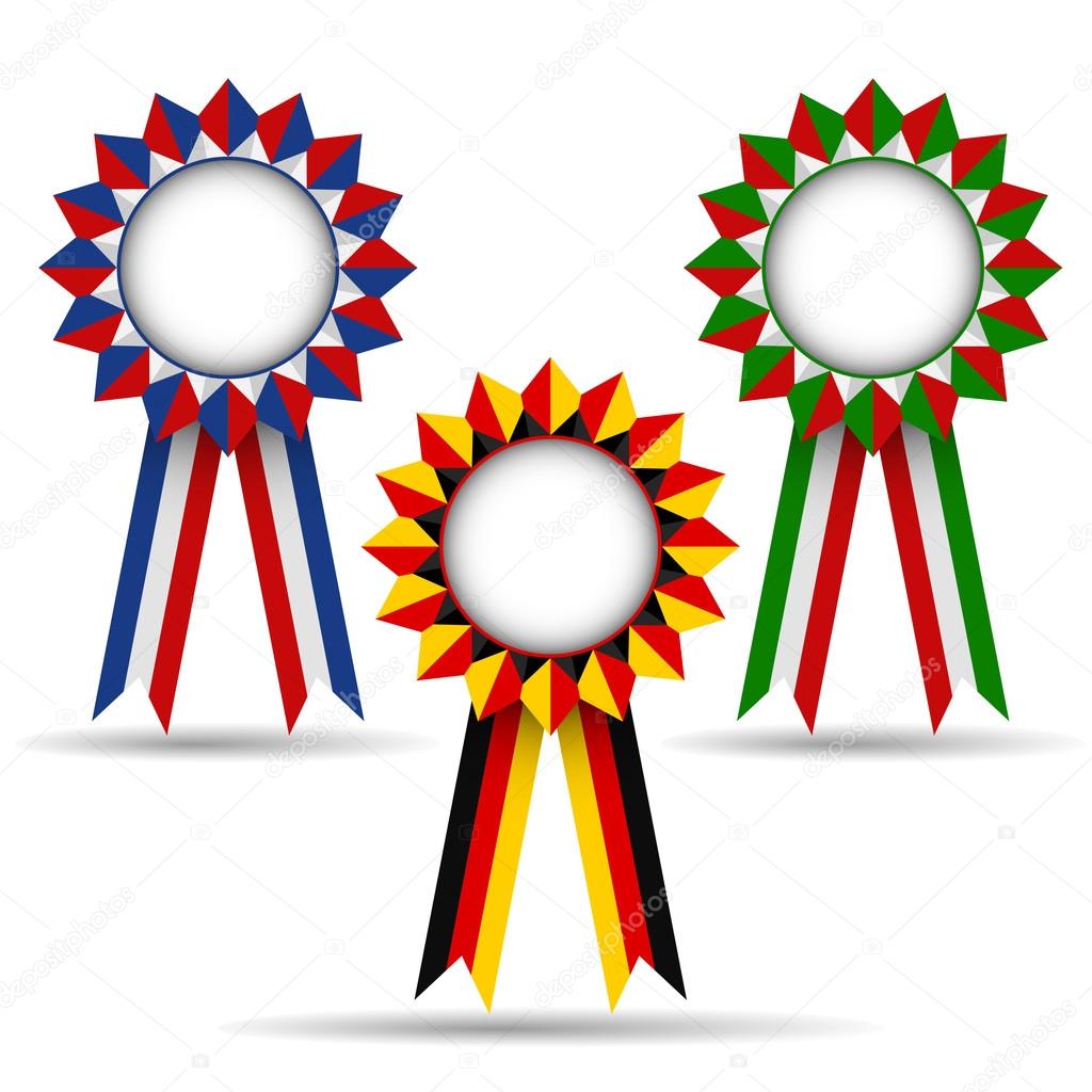 Set of three colorful national cockades Stock Vector Image by ...