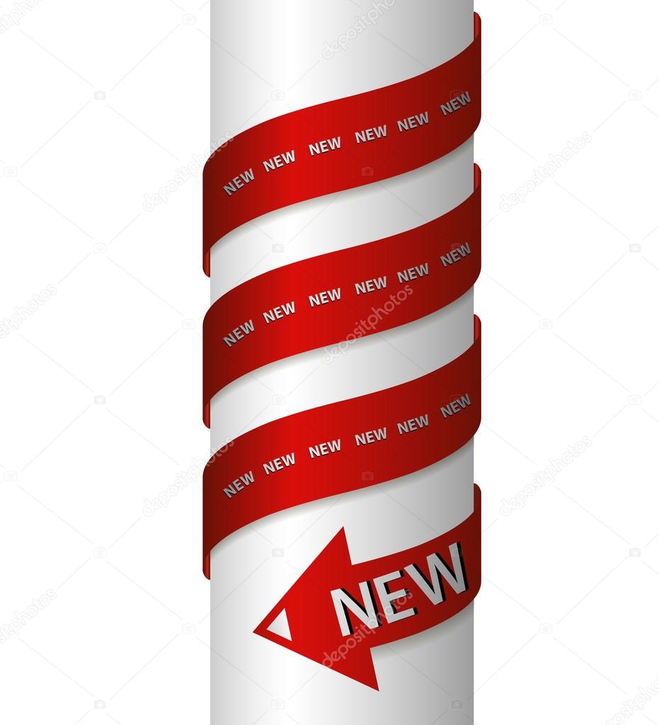 Red ribbon with arrow Stock Vector Image by ©JonnyDrake #80047400