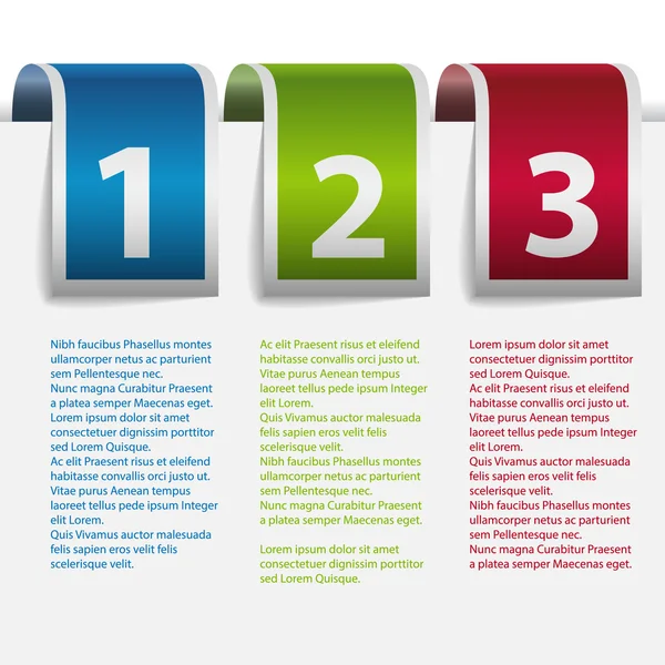 Colorful ribbons with numbers Stock Vector Image by ©JonnyDrake #112464964