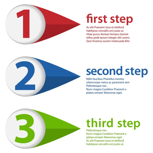 Three steps Stock Vectors, Royalty Free Three steps Illustrations ...