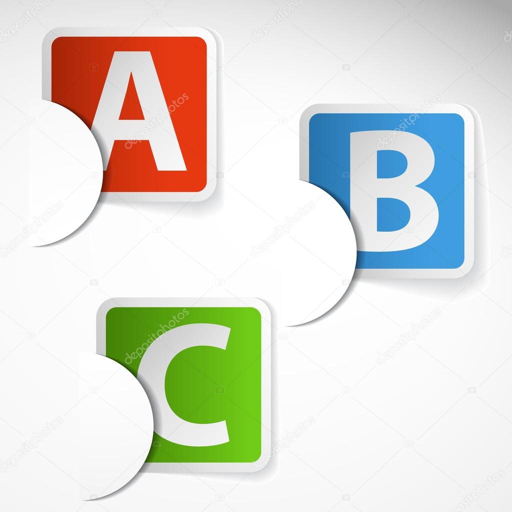 Cards with letters A, B and C Stock Vector Image by ©JonnyDrake #92349510