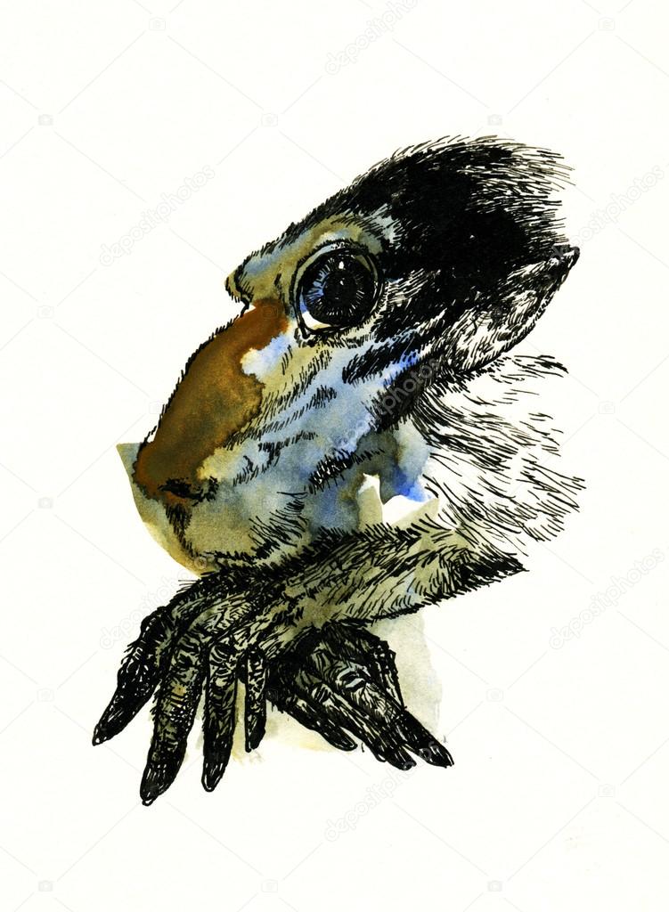 Ape-man Stock Illustration by ©Bestiarium1968 #59174711