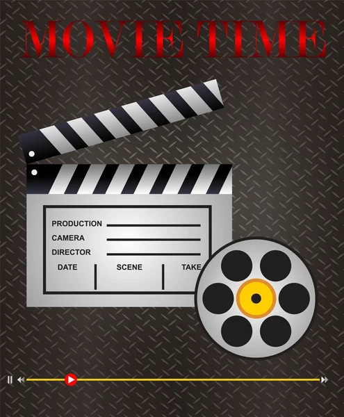 Line flat color vector icon elements of filmmaking - 35mm film bobbin ...