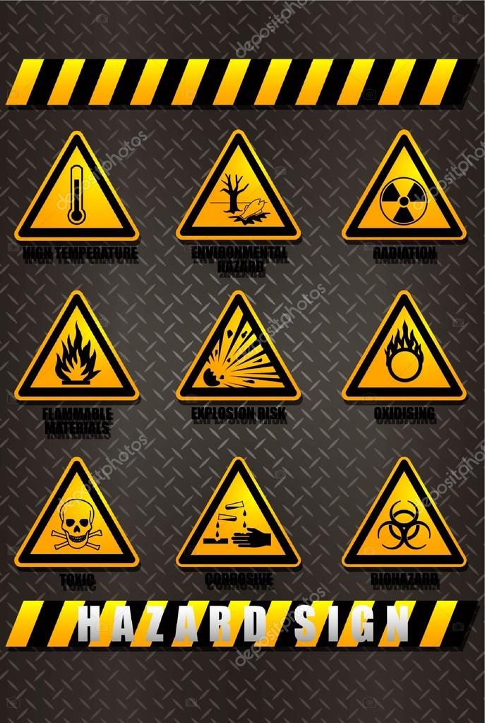 HAZARD SIGN VECTOR Stock Vector Image by ©ixies #91010606