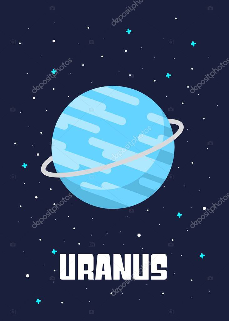 El diseño del planeta Urano, ilustraciones vectoriales de los planetas ...