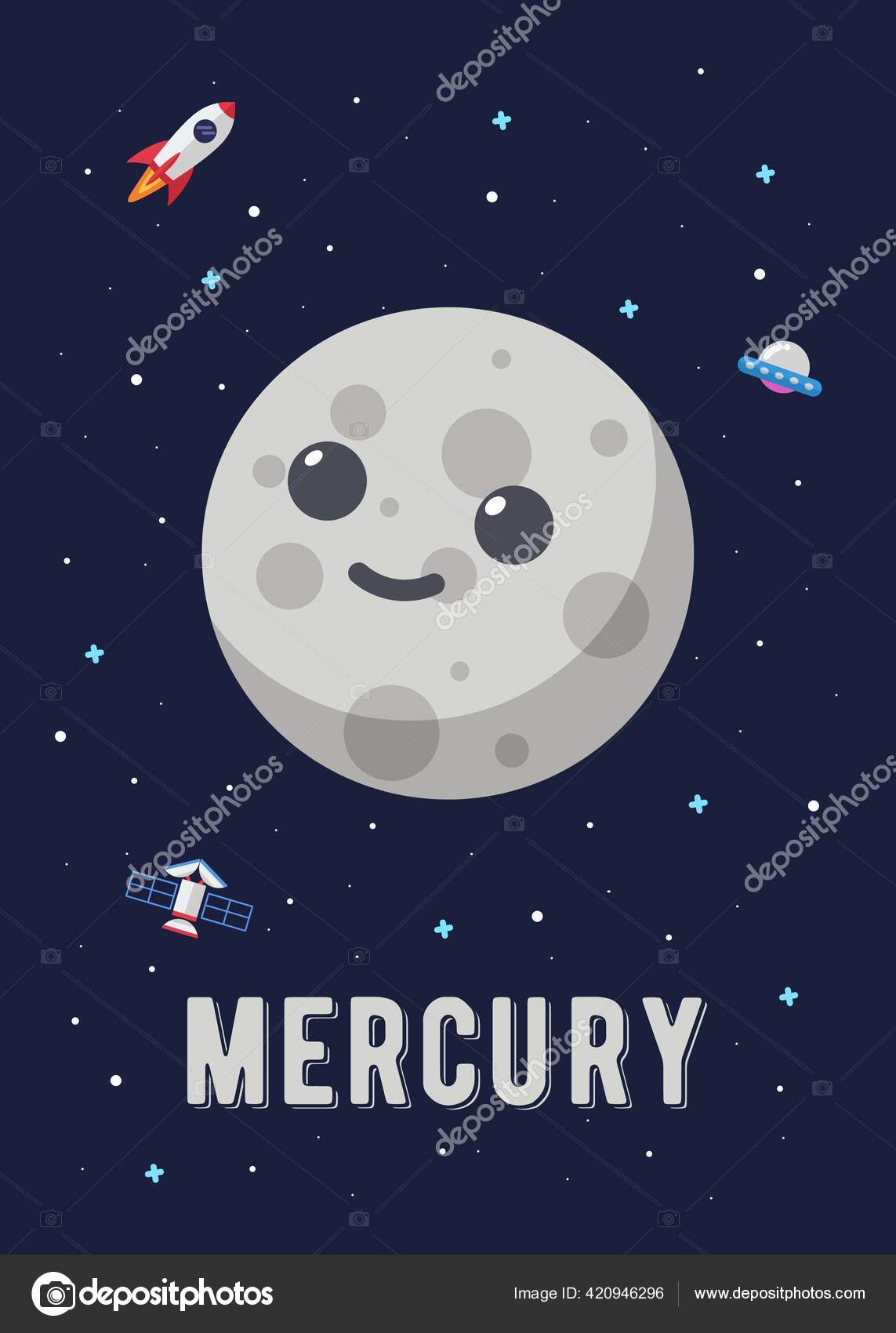 Cartone Animato Pianeta Mercurio