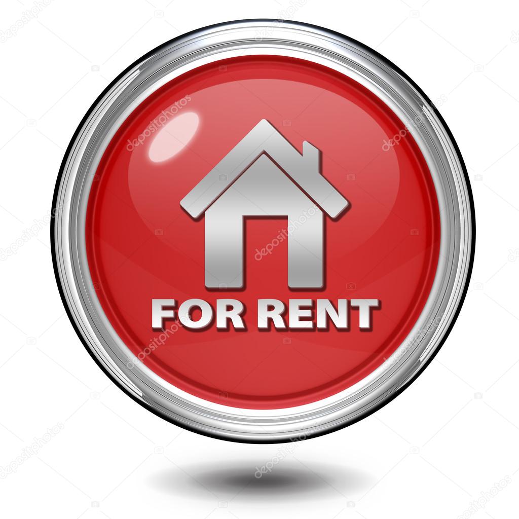 For rent circular icon on white background — Stock Photo © iconsmaker ...