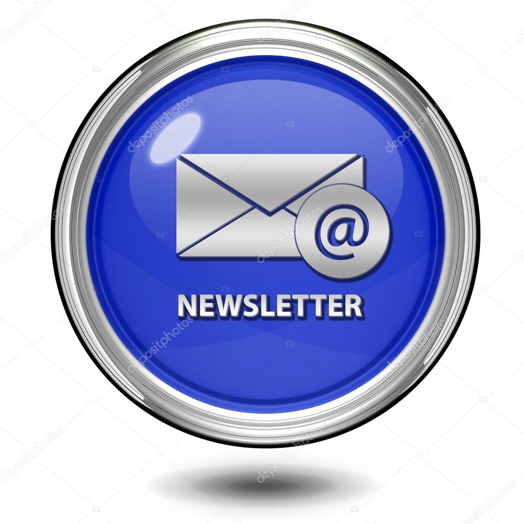 Newsletter circular icon on white background Stock Photo by ©iconsmaker ...