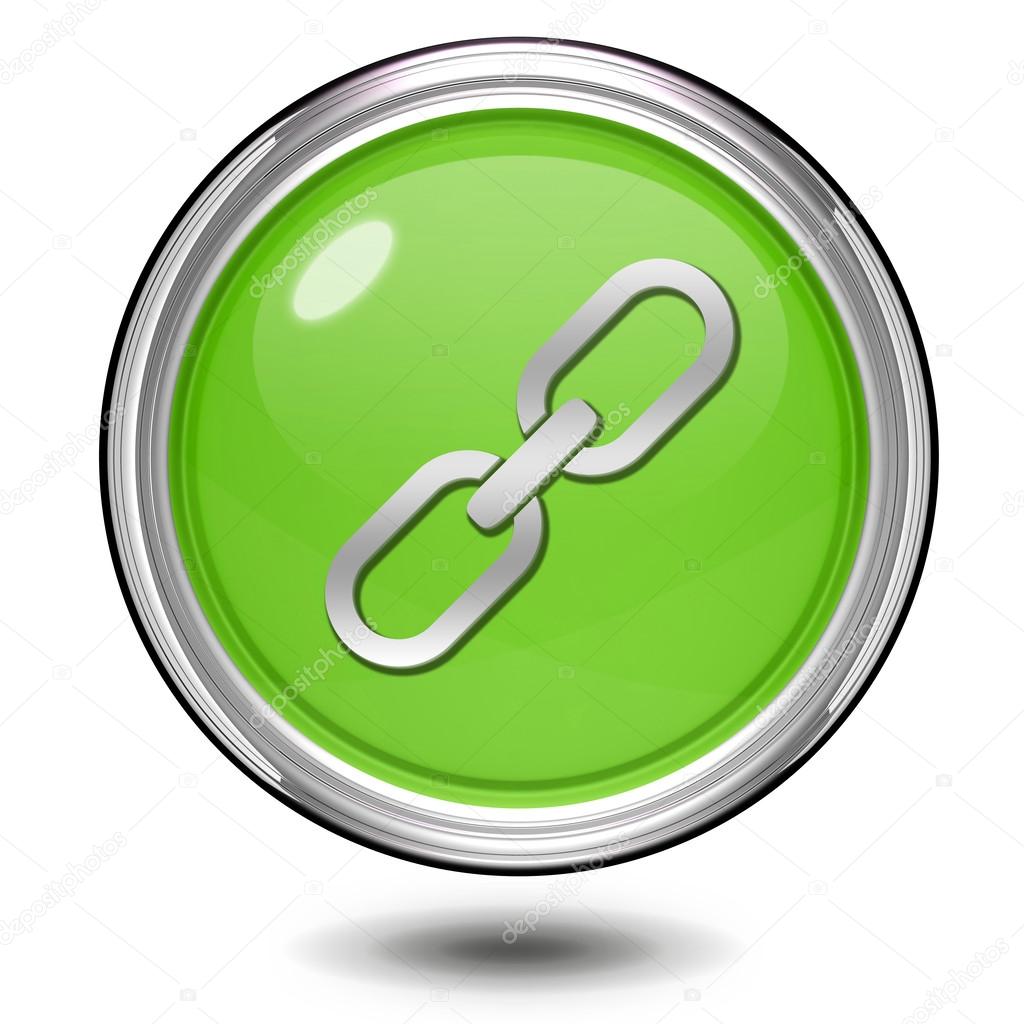 Link circular icon on white background — Stock Photo © iconsmaker #59165977