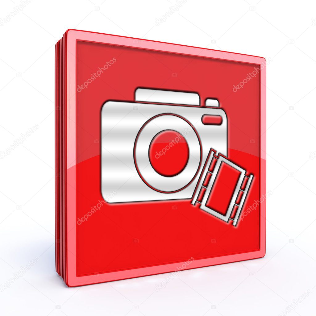 Camera square icon on white background Stock Illustration by ...