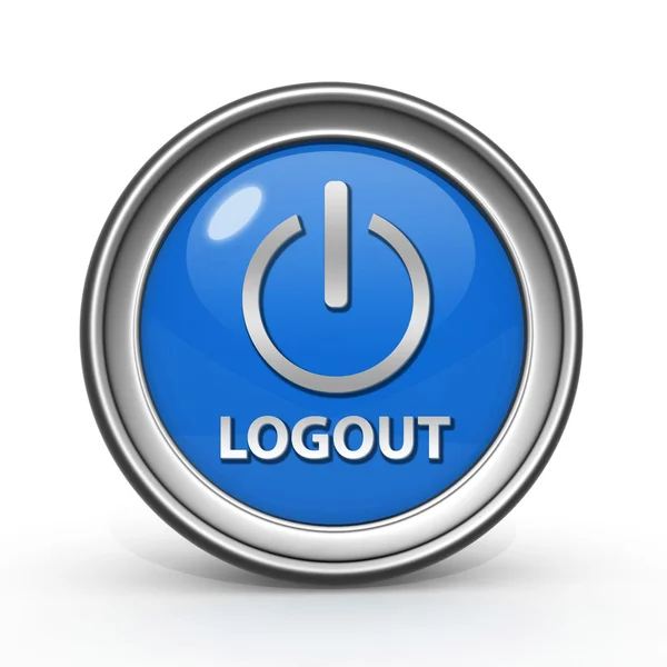 Logout circular icon on white background — Stock Photo © iconsmaker ...