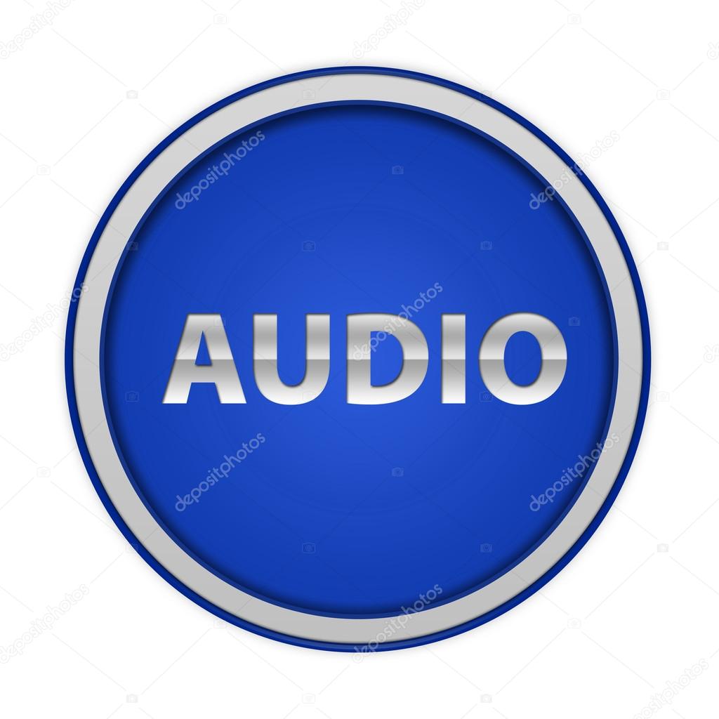 Audio circular icon on white background — Stock Photo © iconsmaker ...