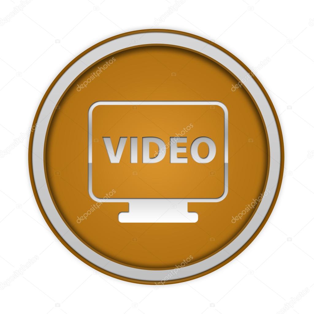 Video circular icon on white background — Stock Photo © iconsmaker ...