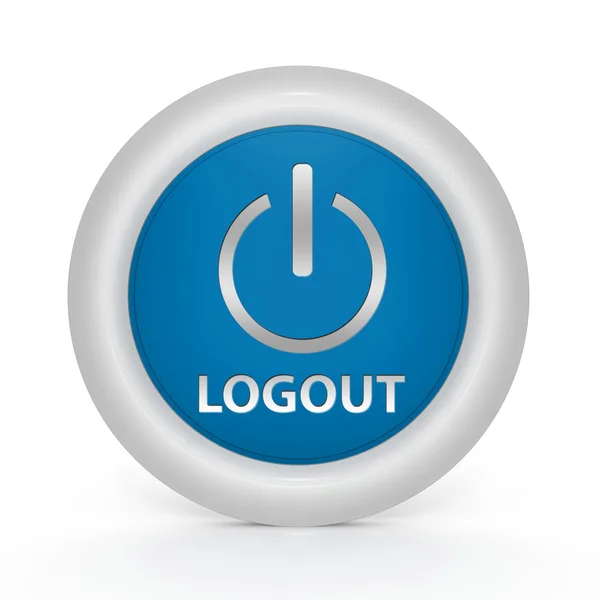 Logout circular icon on white background — Stock Photo © iconsmaker ...