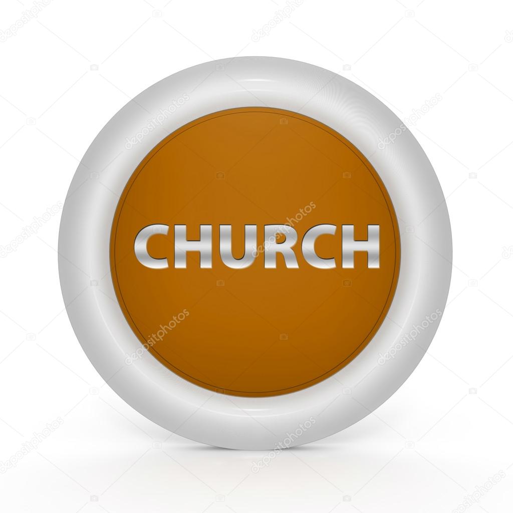 Church circular icon on white background — Stock Photo © iconsmaker ...