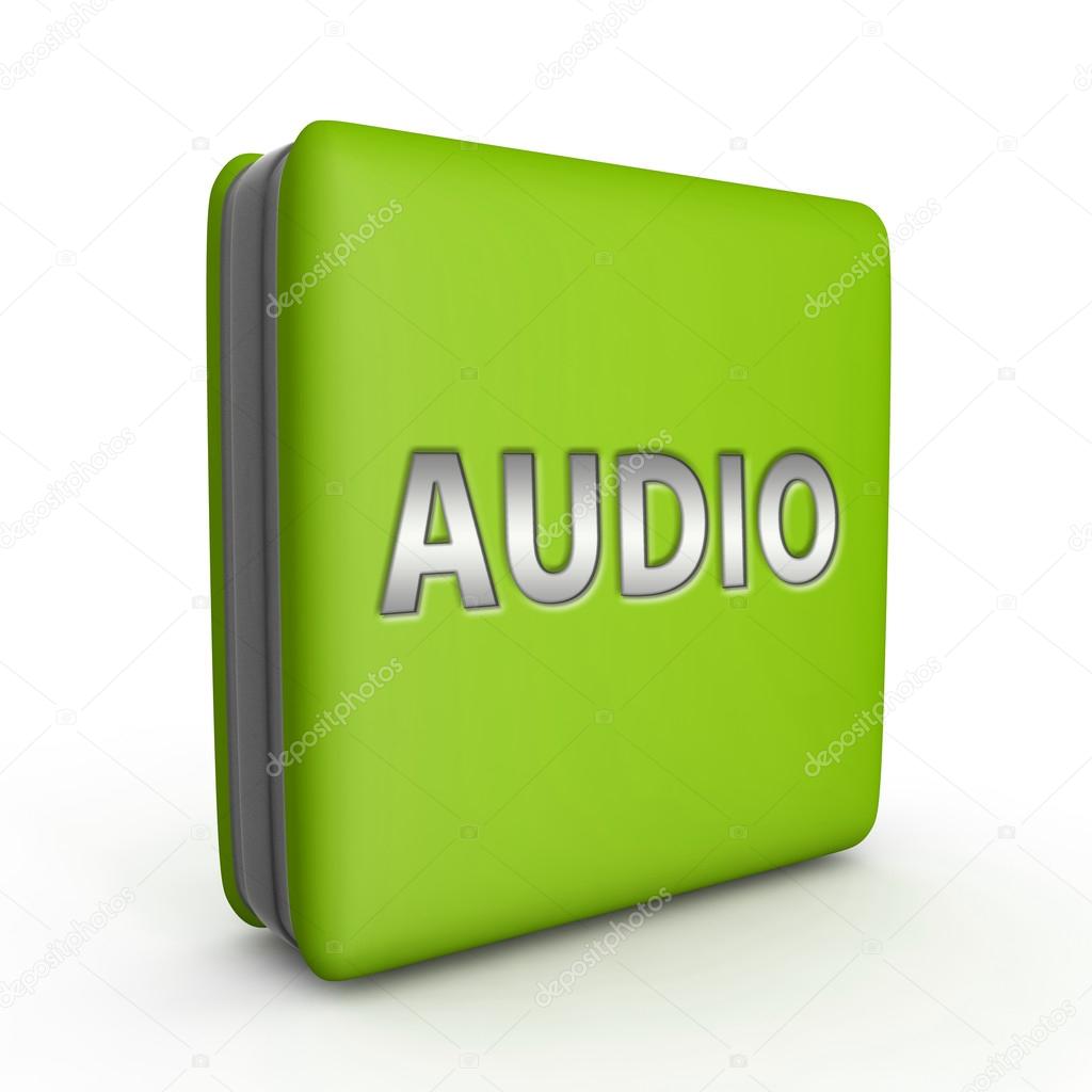 Audio square icon on white background — Stock Photo © iconsmaker #62951149