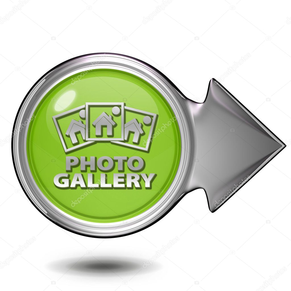 Photo gallery circular icon on white background — Stock Photo ...