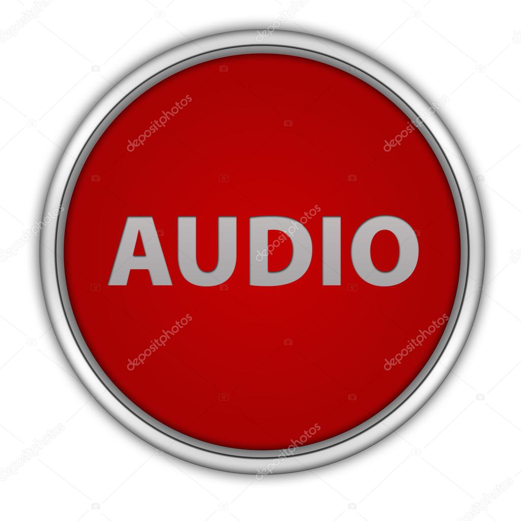 Audio circular icon on white background — Stock Photo © iconsmaker ...