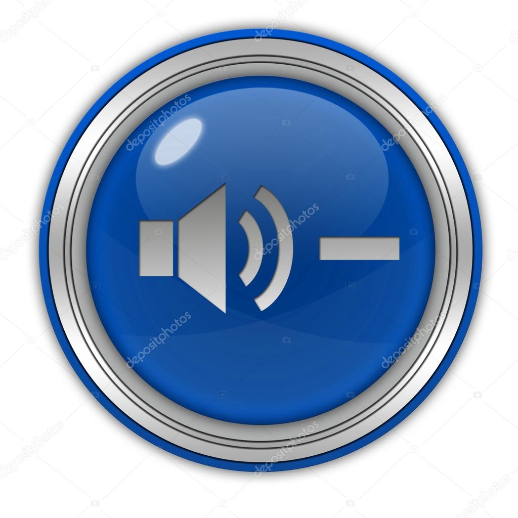 Volume circular icon on white background — Stock Photo © iconsmaker ...