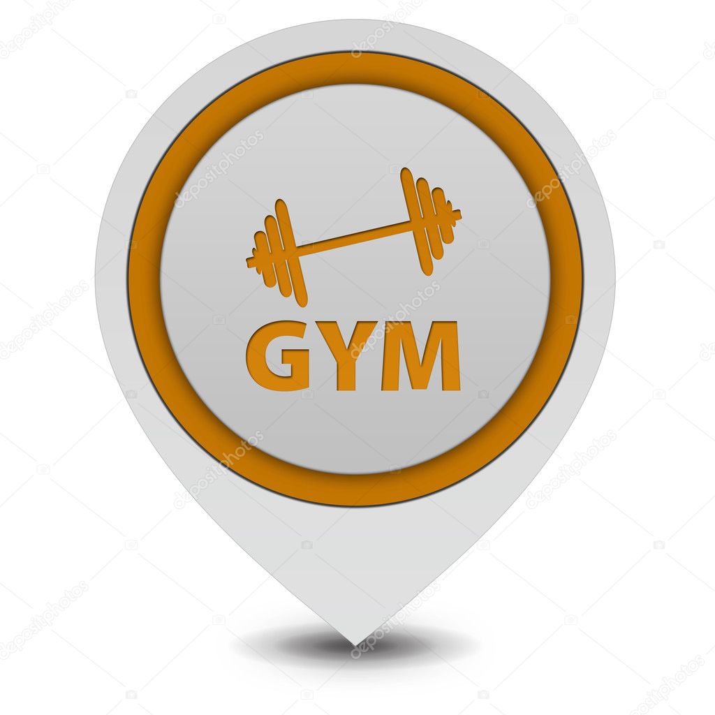 Gym pointer icon on white background — Stock Photo © iconsmaker #67471541