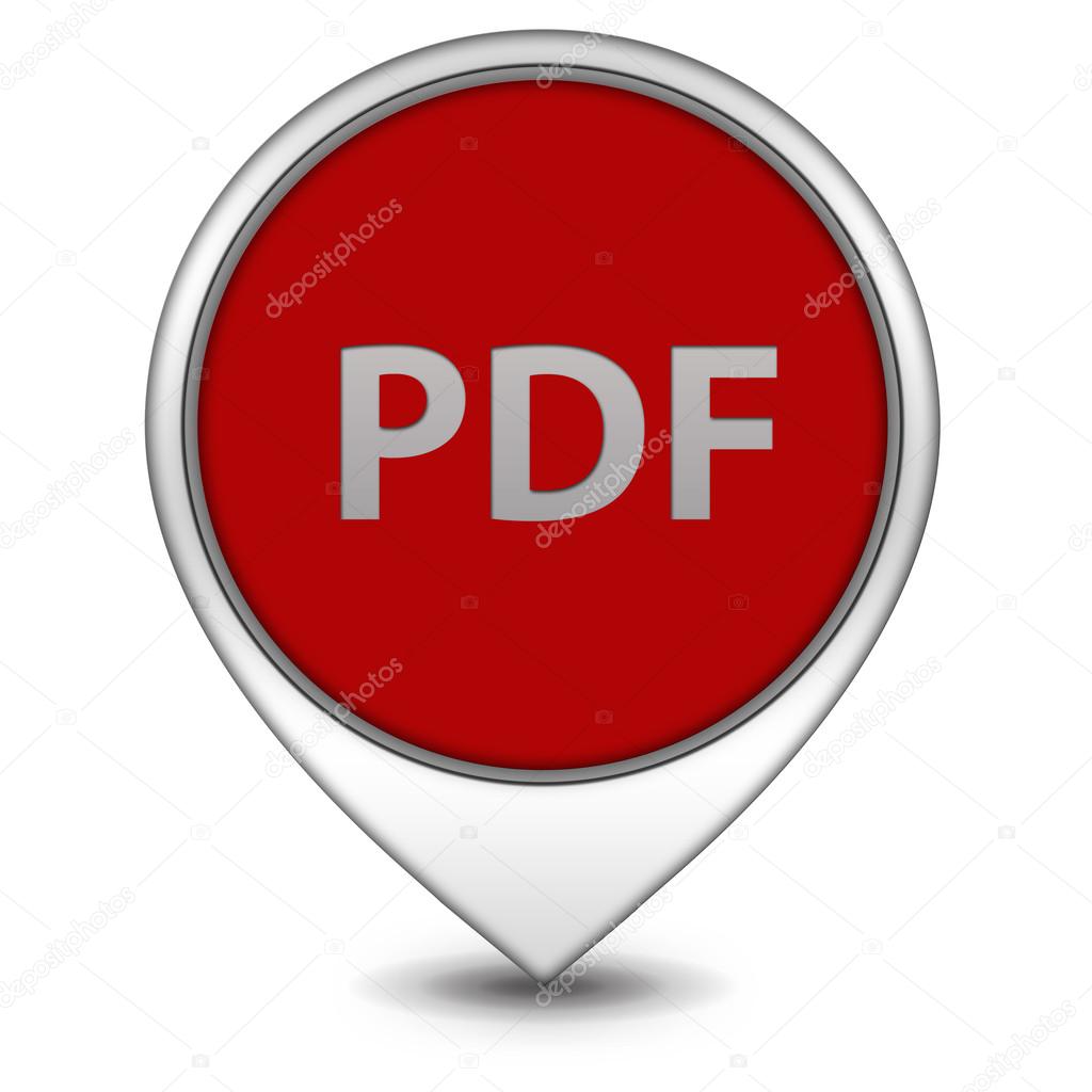 Pdf pointer icon on white background — Stock Photo © iconsmaker #68139317