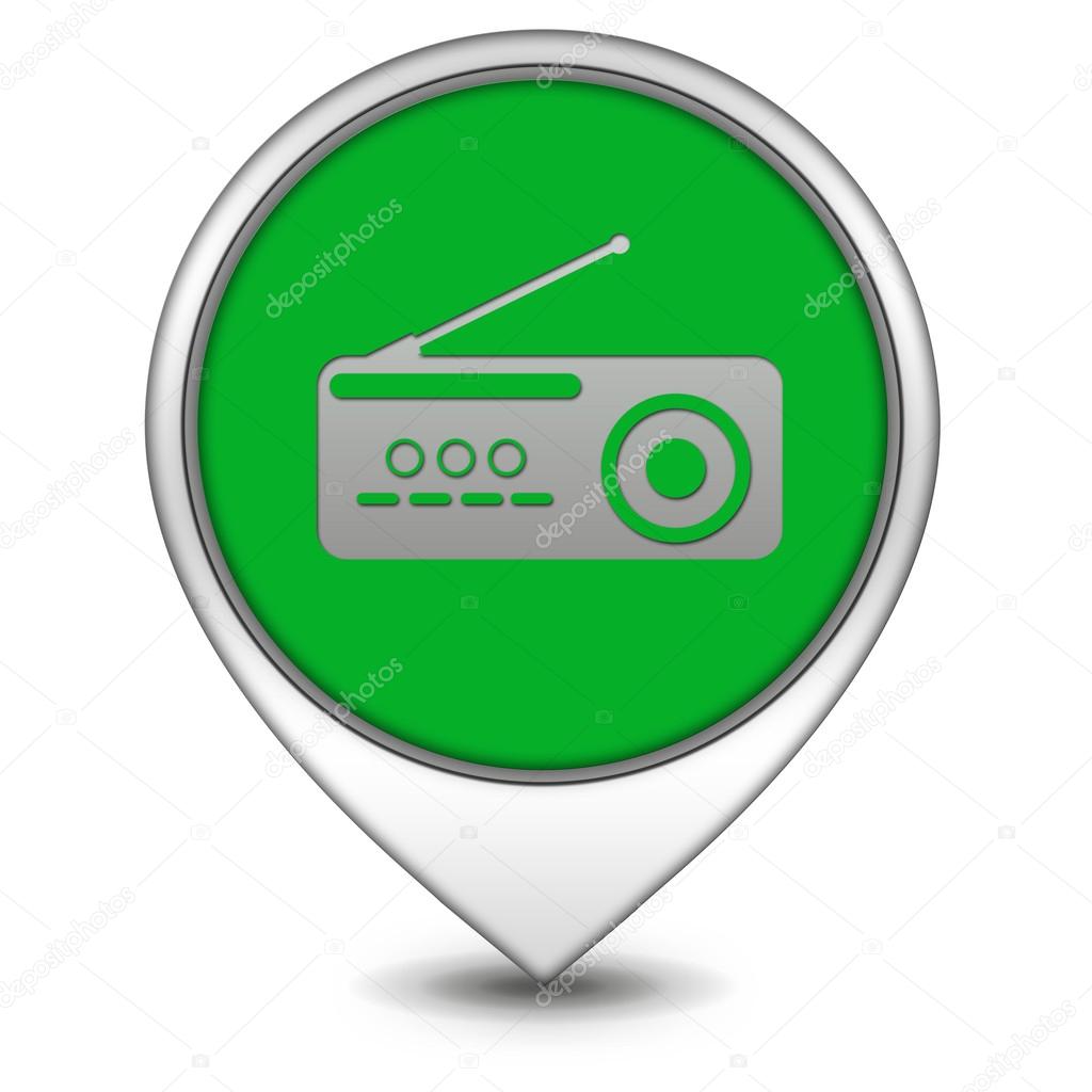 Radio pointer icon on white background — Stock Photo © iconsmaker #68865949