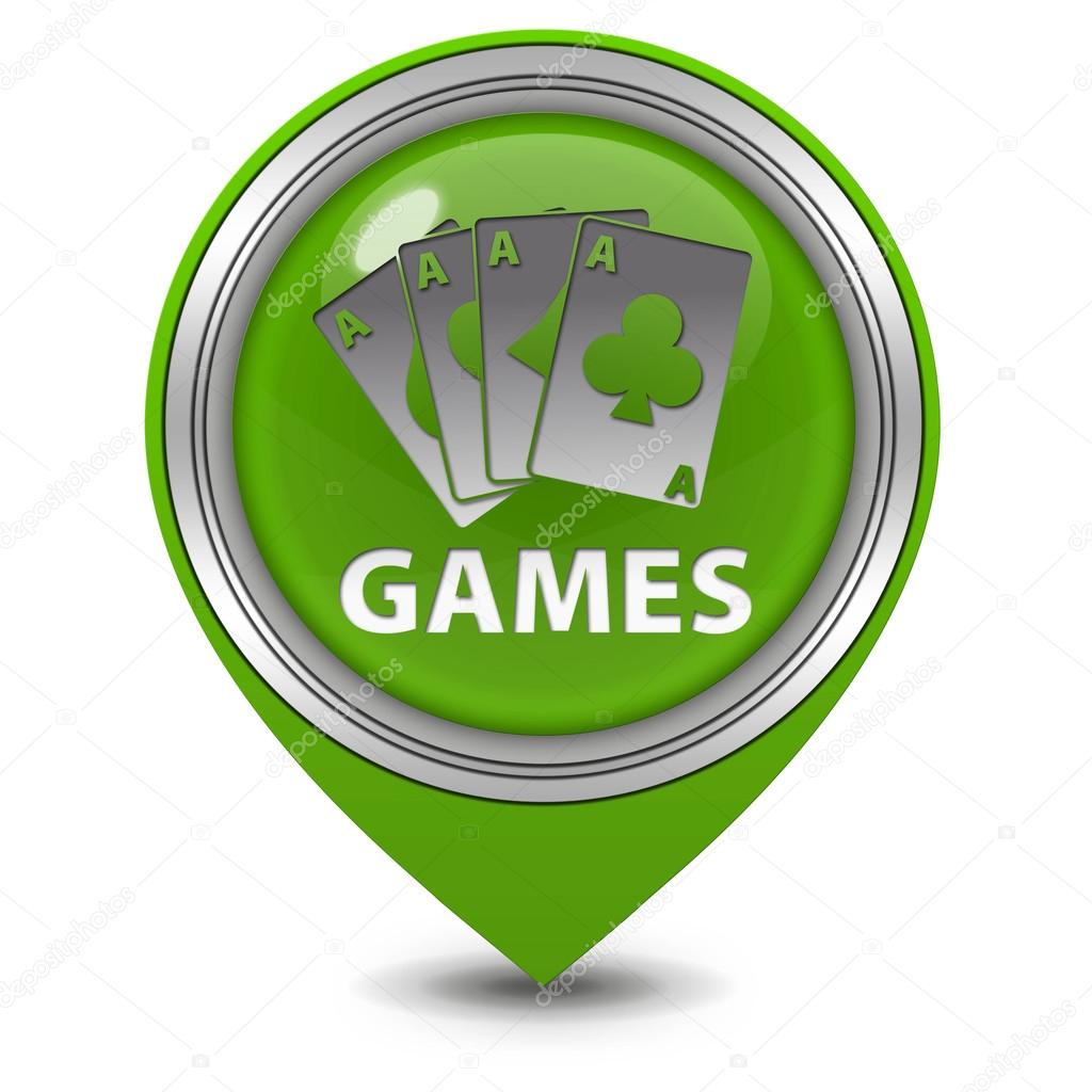 Games pointer icon on white background — Stock Photo © iconsmaker #70054449