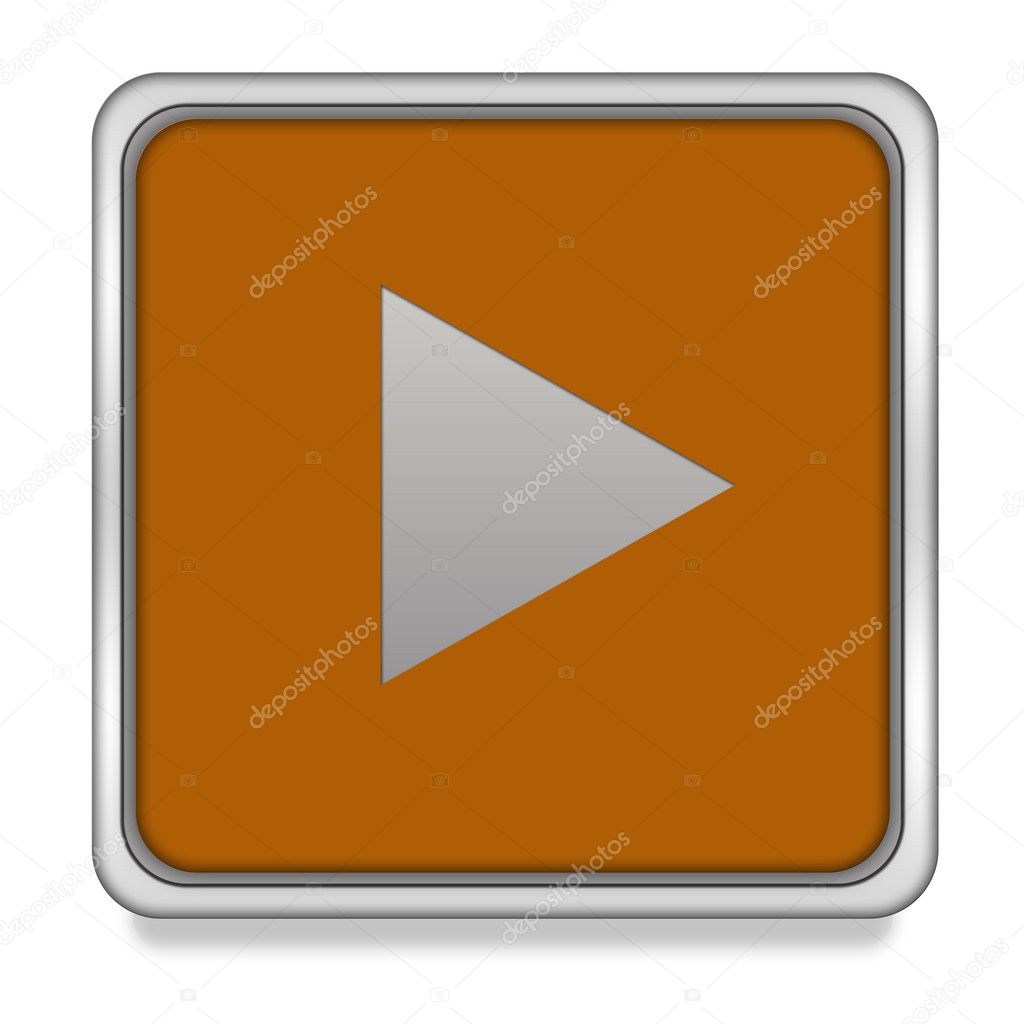 Play square icon on white background — Stock Photo © iconsmaker #71932283