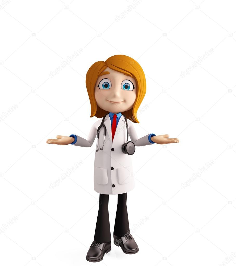 Female doctor with presentation pose Stock Illustration by ©vertex4 ...