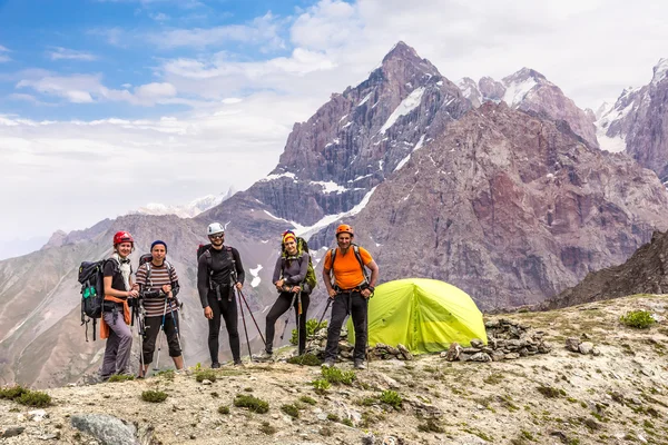Alpine climbers team and camp - Stock Image - Everypixel