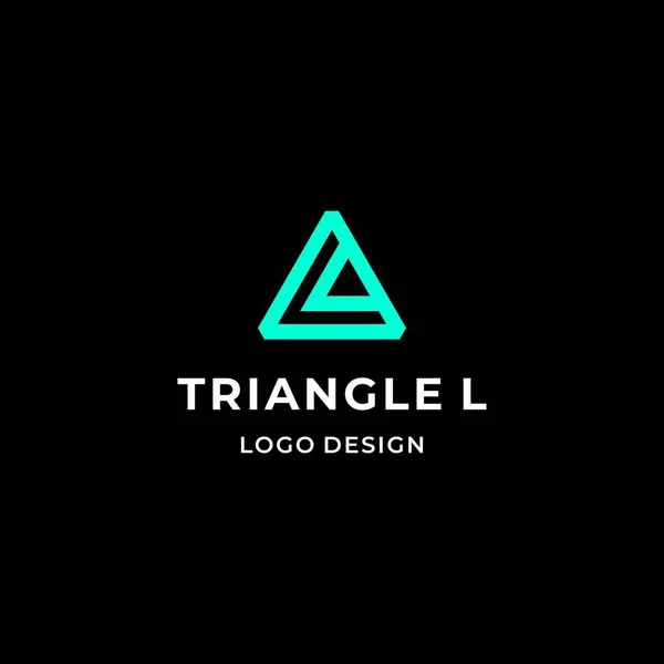 Bold Strong Logo Design Letter Triangle Shape Dark Background Eps10 ...