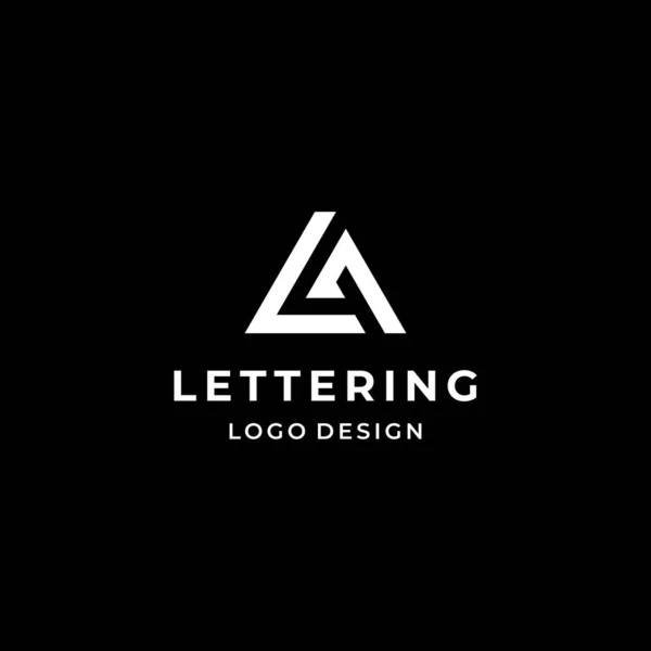 Bold Strong Logo Design Letter Triangle Shape Dark Background Eps10 ...