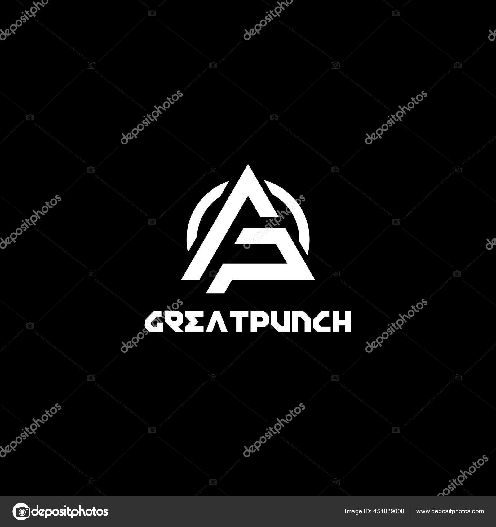 Bold Strong Logo Design Letter Triangle Shape Dark Background Eps10 ...