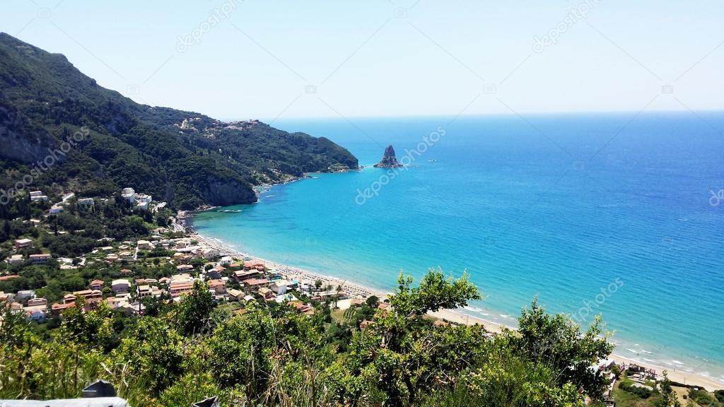 Saint Gordios (Agios Gordios) Beach, Corfu Island, Greece — Stock Photo © ValEs1989 #60208653