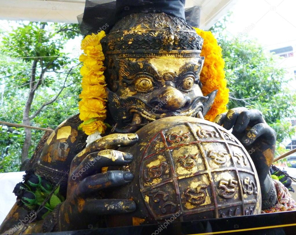 Monster which causes eclipses by eating the sun or moon — Stock Photo ...